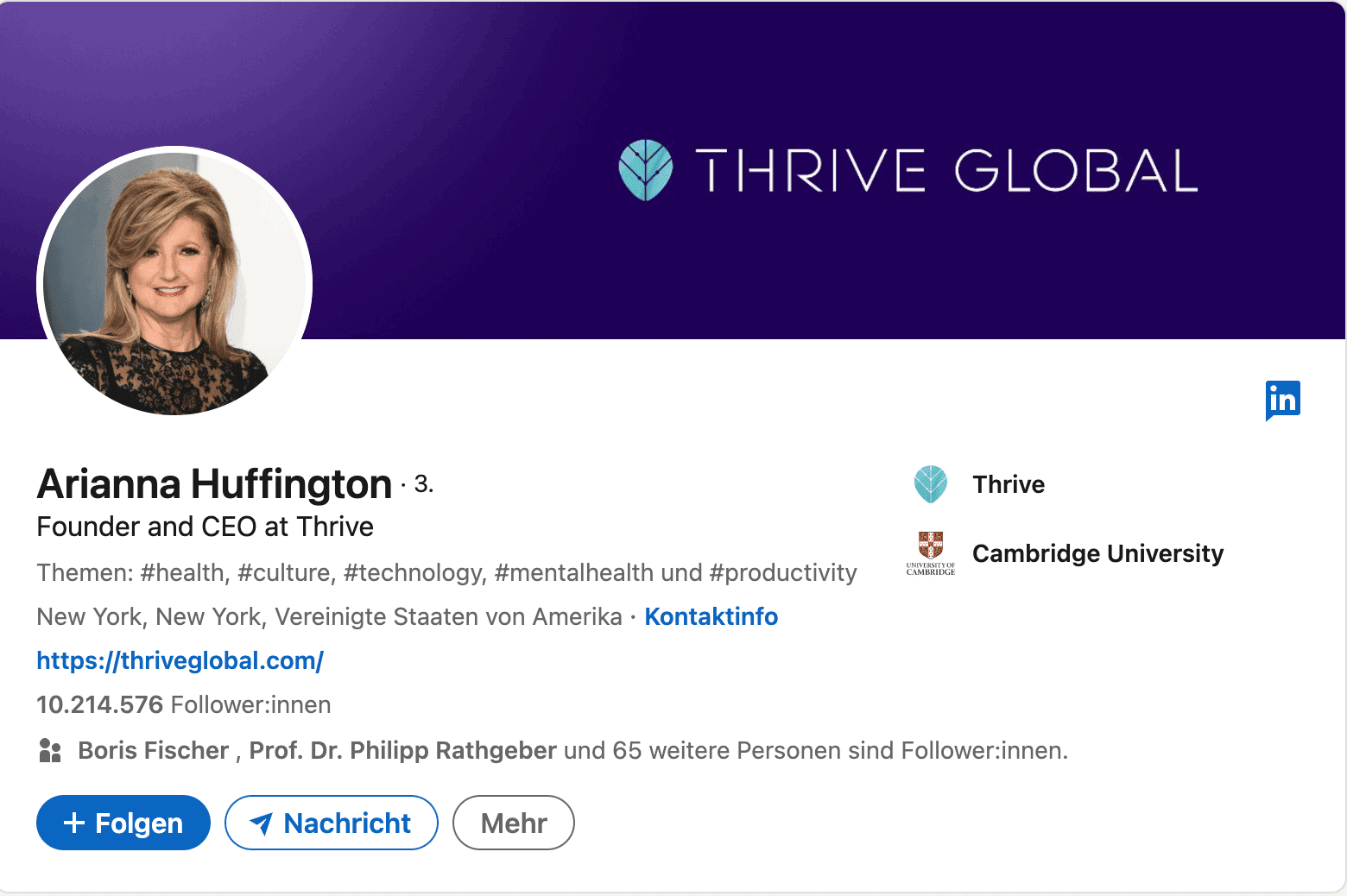 Linkedin Profil Slogan